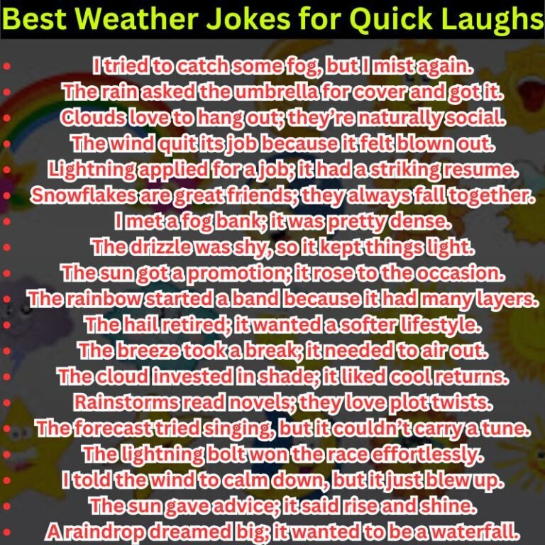 550+ Weather Jokes: Fresh Puns to Boost Your Mood 2026