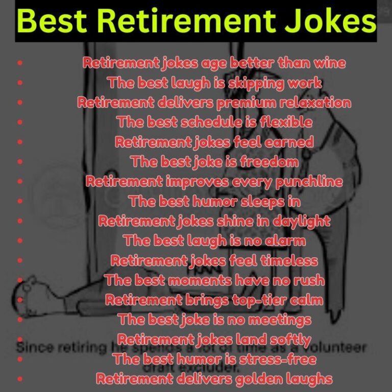 500+ Retirement Jokes That Make Office Farewells Fun 2026
