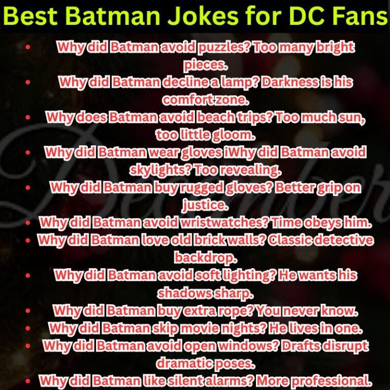 450+ Batman Jokes for Quick Laughs You’ll Love 2026